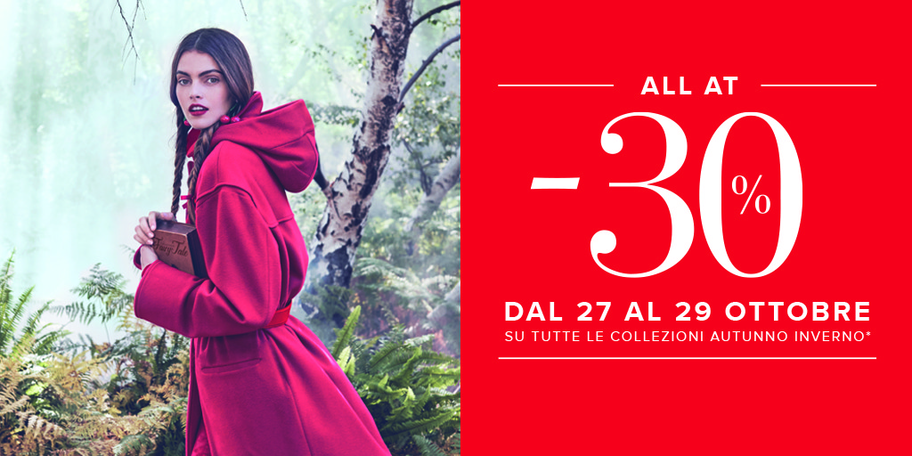 Sconti sulla collezione autunno/inverno